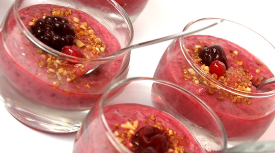 Yaourt raisin framboises