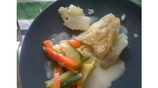 Filet de poisson vapeur, petits légumes
